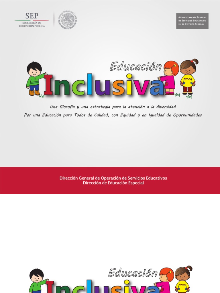 Educación Inclusiva. SEP-AFSEDF. 2013 | PDF