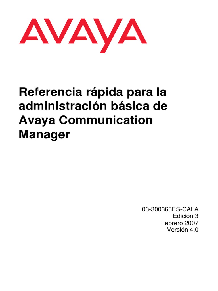 Administración Básica AVAYA | PDF | Red mundial | Internet y web