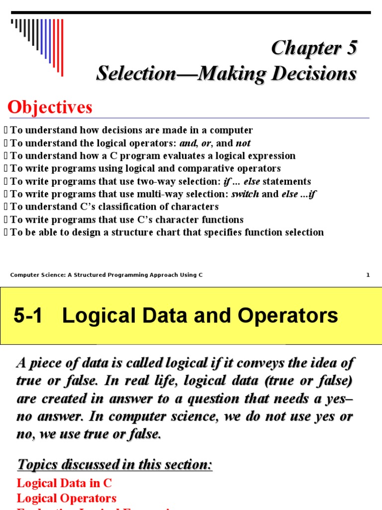 cs111 - 05 Selection | PDF | C (Programming Language) | Computer ...