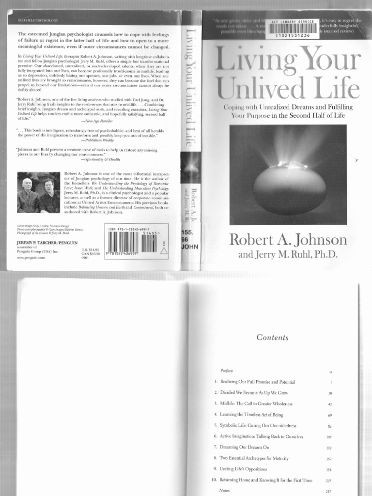 Living Your Unlived Life - Robert A. Johnson & Jerry Ruhl | PDF