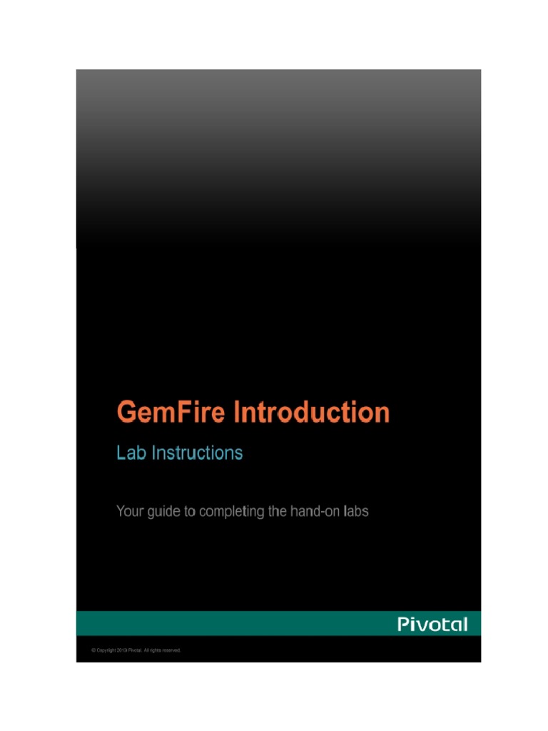 GemFire Introduction Hands-On Labs | PDF | Java (Programming Language) | Command Line Interface