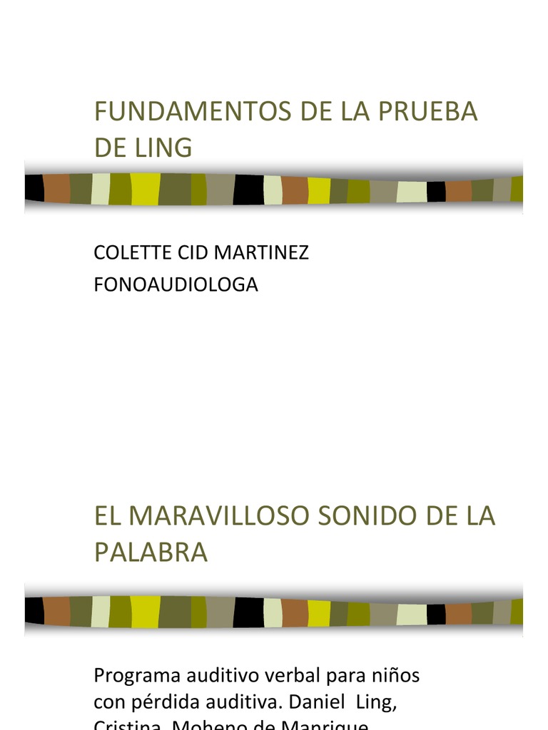 Fundamentos de La Prueba de Ling | PDF | Sonido | Vocal