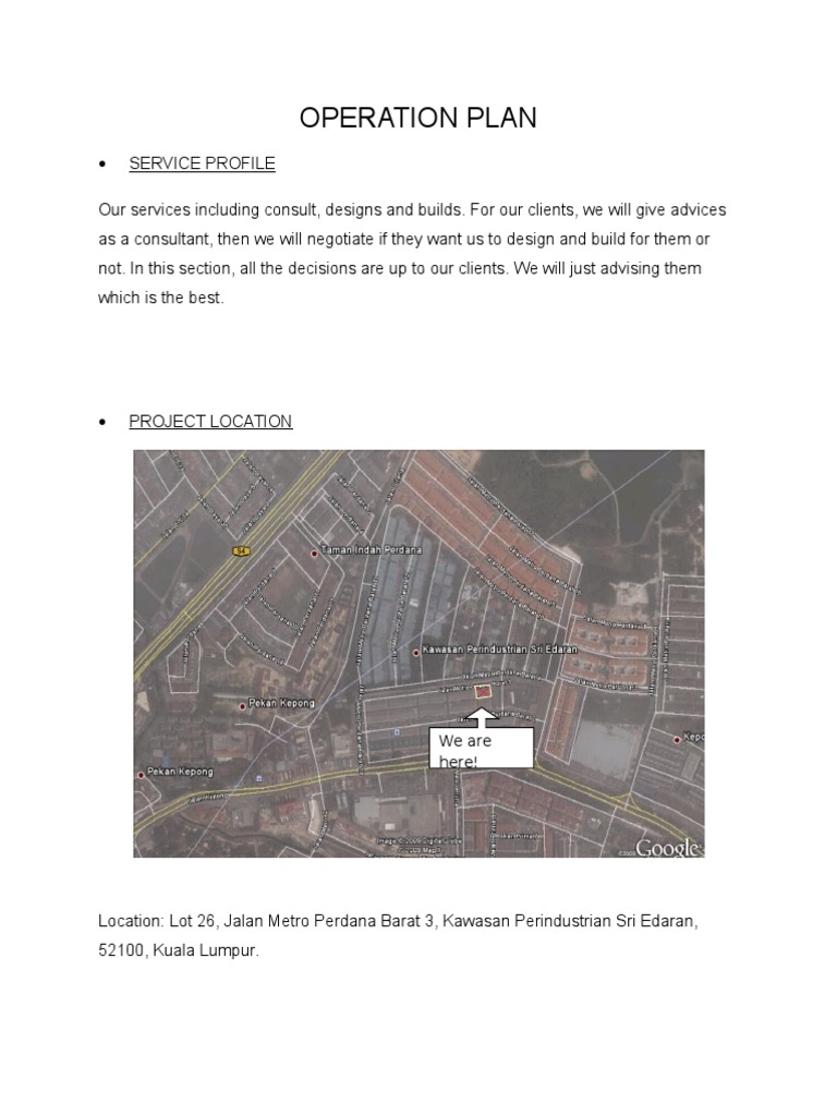 Operation Plan | PDF | Economics | Industries
