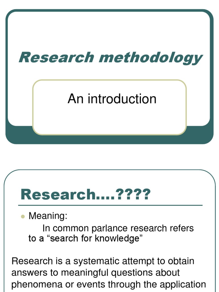 Research Methodology1 - Introduction | PDF | Causality | Scientific Method