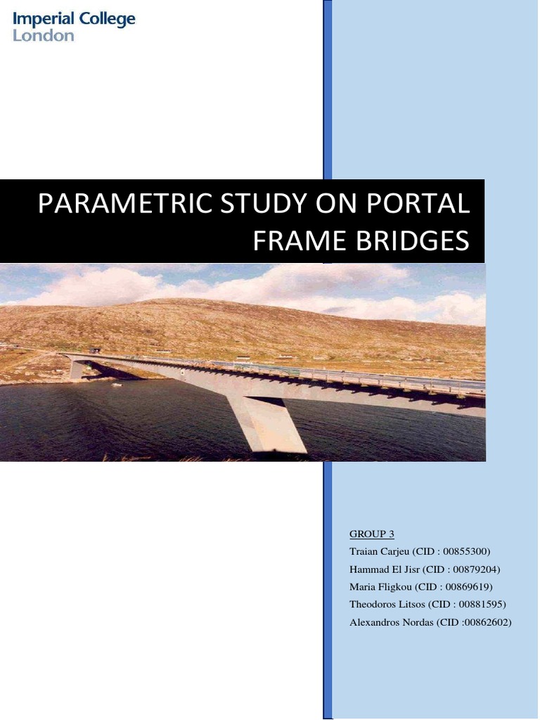 Portal Frame Bridge - Simple Statics-Libre | PDF | Bending | Beam ...