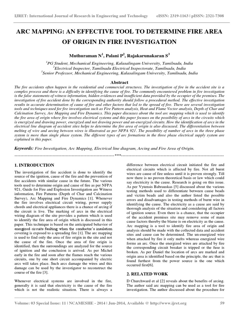 Arc Mapping in Fire Investigations | PDF | Electric Arc | Electrical Wiring