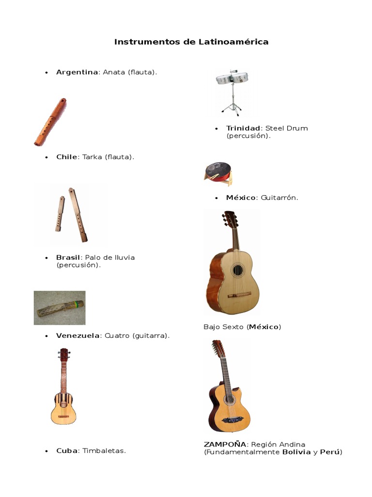 Instrumentos de Latinoamérica | PDF | Arte | Libros para adolescentes