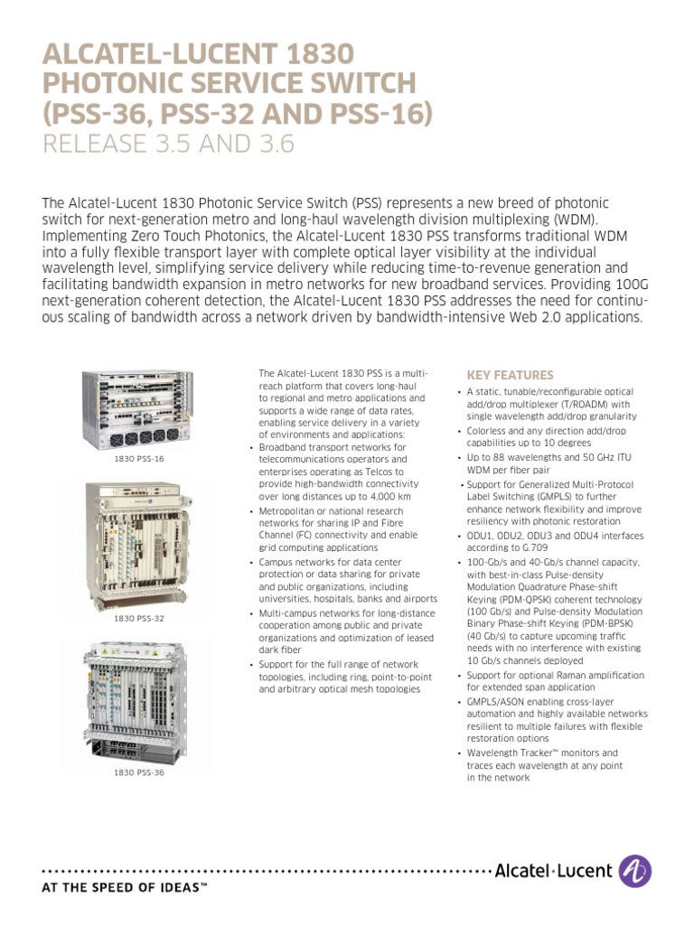 1830 PSS 16 32 36 EN Datasheet | PDF | Wavelength Division Multiplexing ...