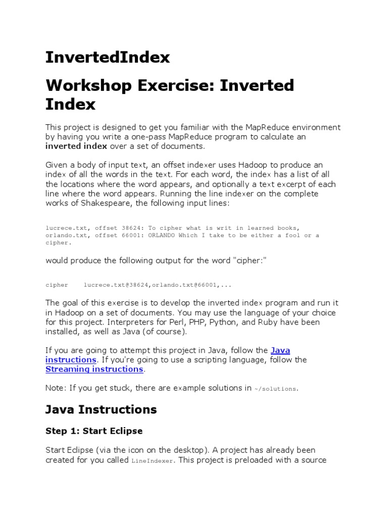 Inverted Index Pdf String Computer Science Apache Hadoop 9855