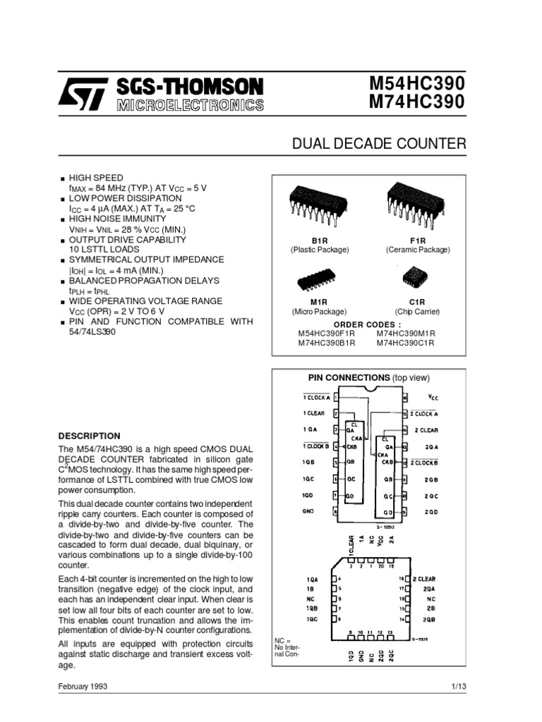 74HC390 | PDF | Electrical Engineering | Electronic Engineering