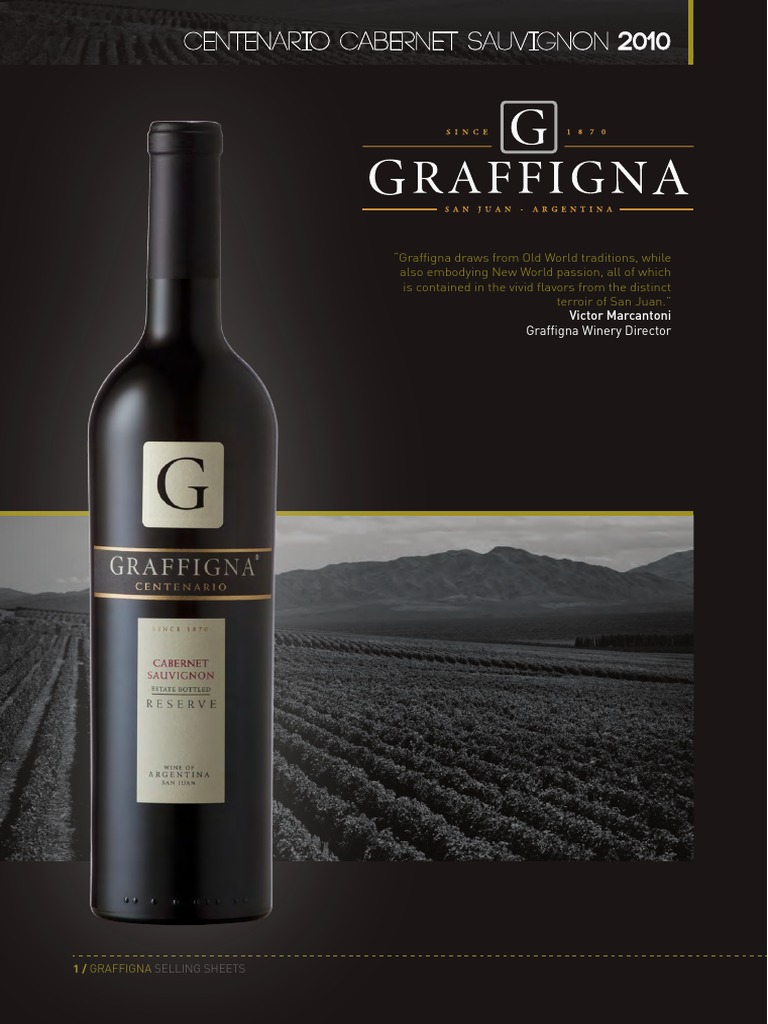 Graffigna - Centenario Cabernet Sauvignon 2010 | PDF | Aroma Of Wine | Wine