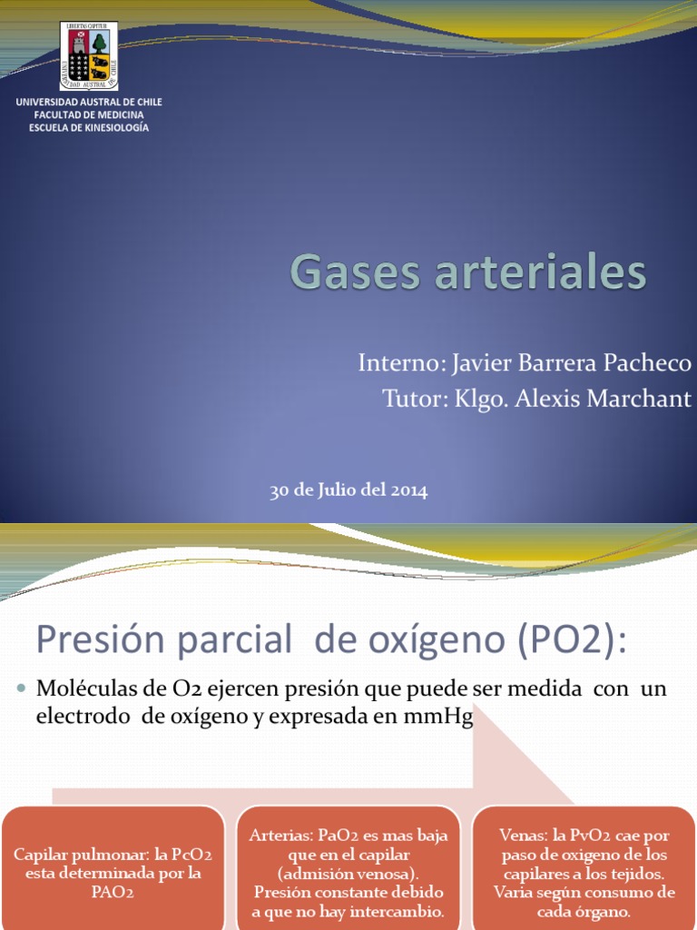 Gases Arteriales | PDF | Vena | Sistema respiratorio