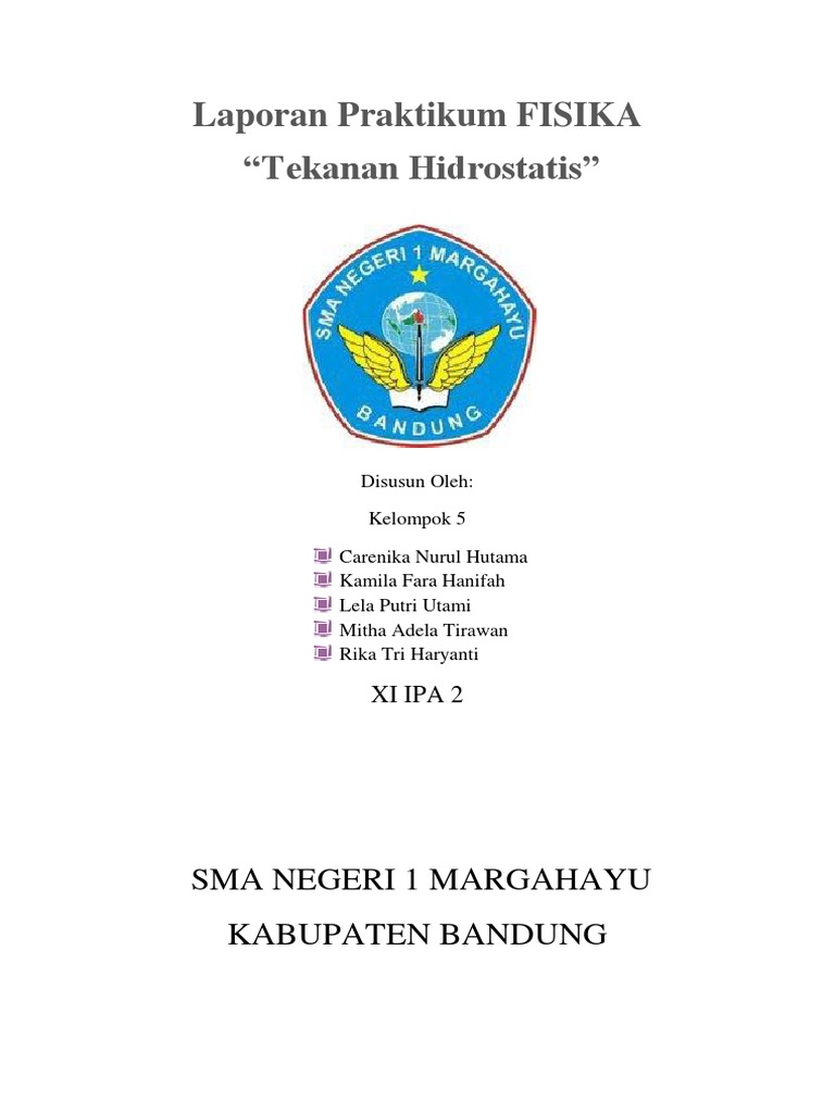 Tekanan Hidrostatis: Laporan Praktikum | PDF | Sains & Matematika