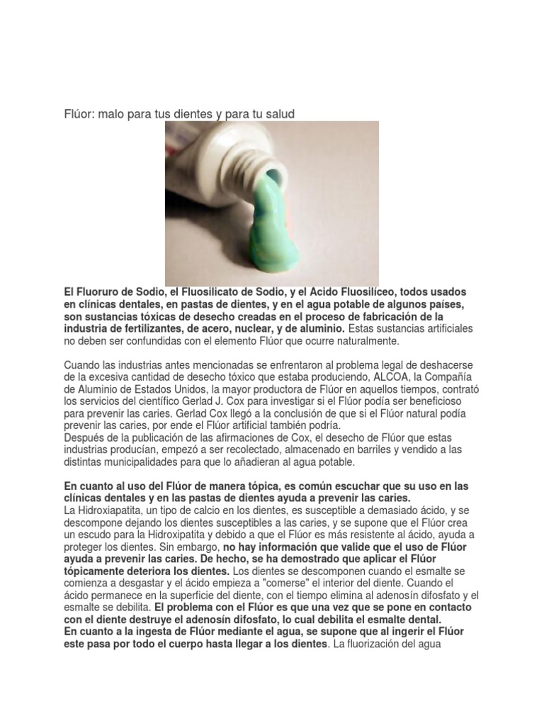 Flúor | PDF | Flúor | Diente humano