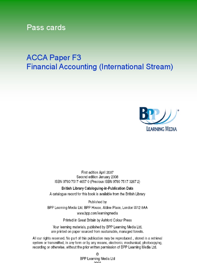 Acca F3 | Download Free PDF | Accounting | Service Industries