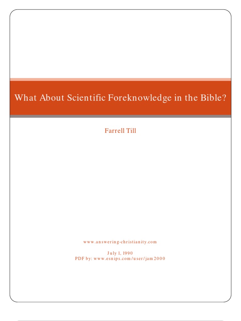 What About Scientific Foreknowledge in The Bible | PDF | Biblical ...