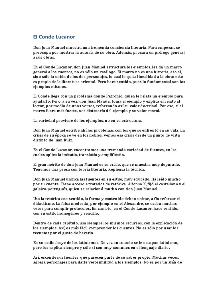 El Conde Lucanor | PDF | Science | Ciencia (general)