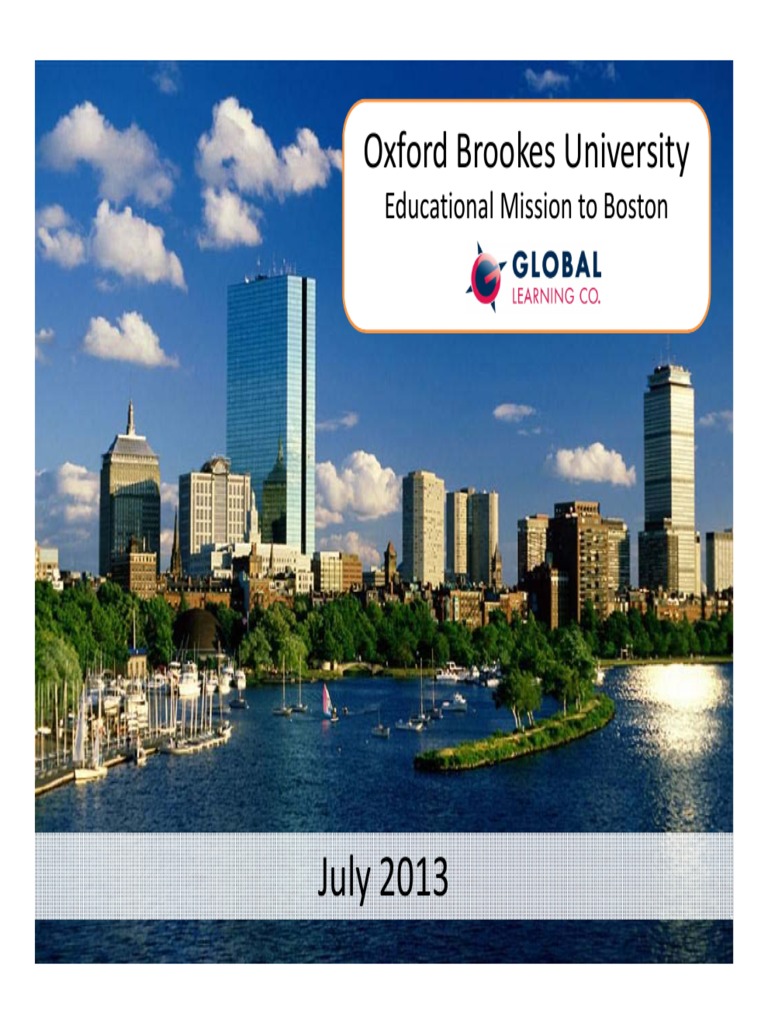 Oxford Brookes Boston Educational Trip | PDF | Travel Visa | Further ...