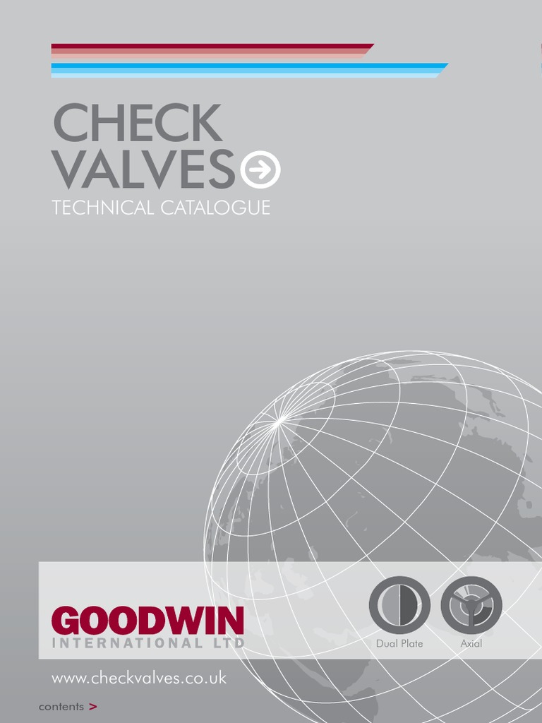 Goodwin Check Valve Technical Catalogue | PDF | Valve | Steel