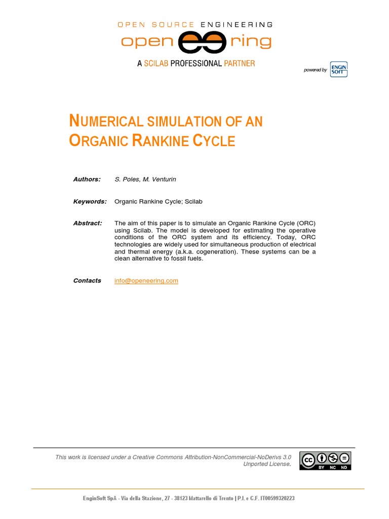 Organic Rankine Cycle | PDF | Heat Exchanger | Heat Transfer