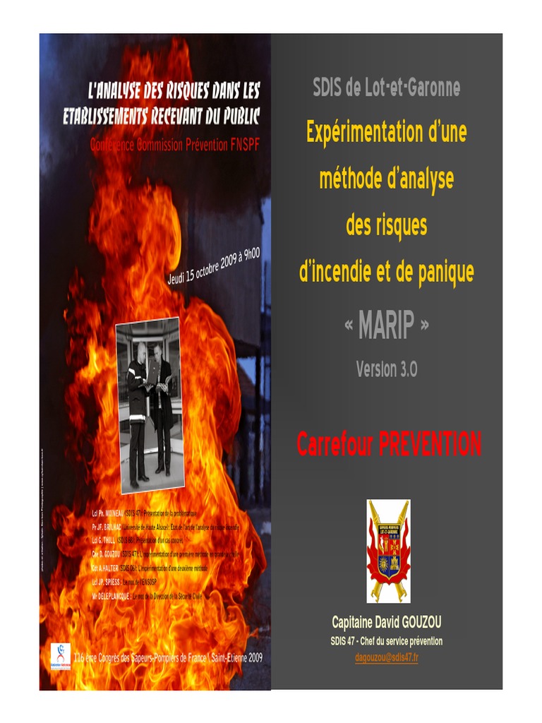 Analyse des risques incendie MARIP 3.0 | PDF | Gestion des risques ...