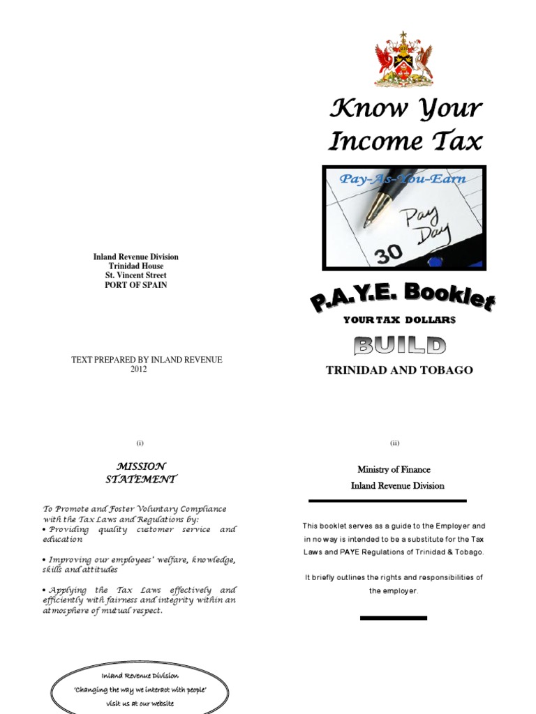 PAYE Booklet | PDF | Tax Deduction | Taxes