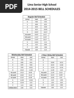 2024-2025 Bell Schedule | PDF