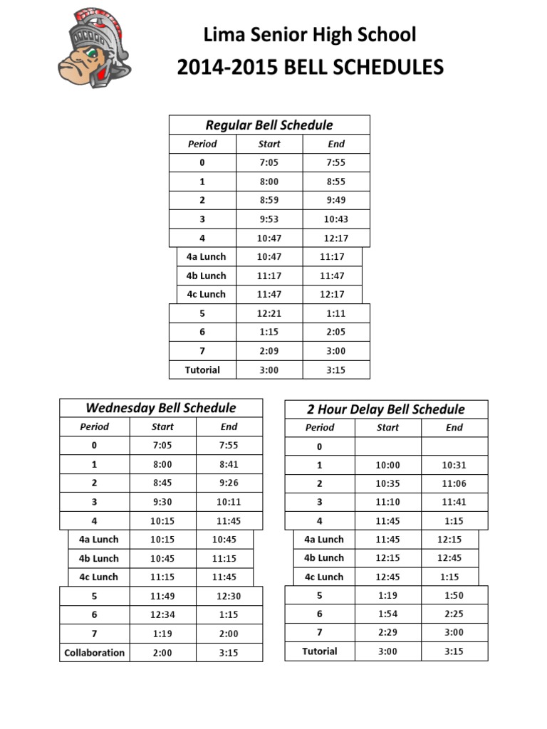 2014-15 LSH Bell Schedule | PDF