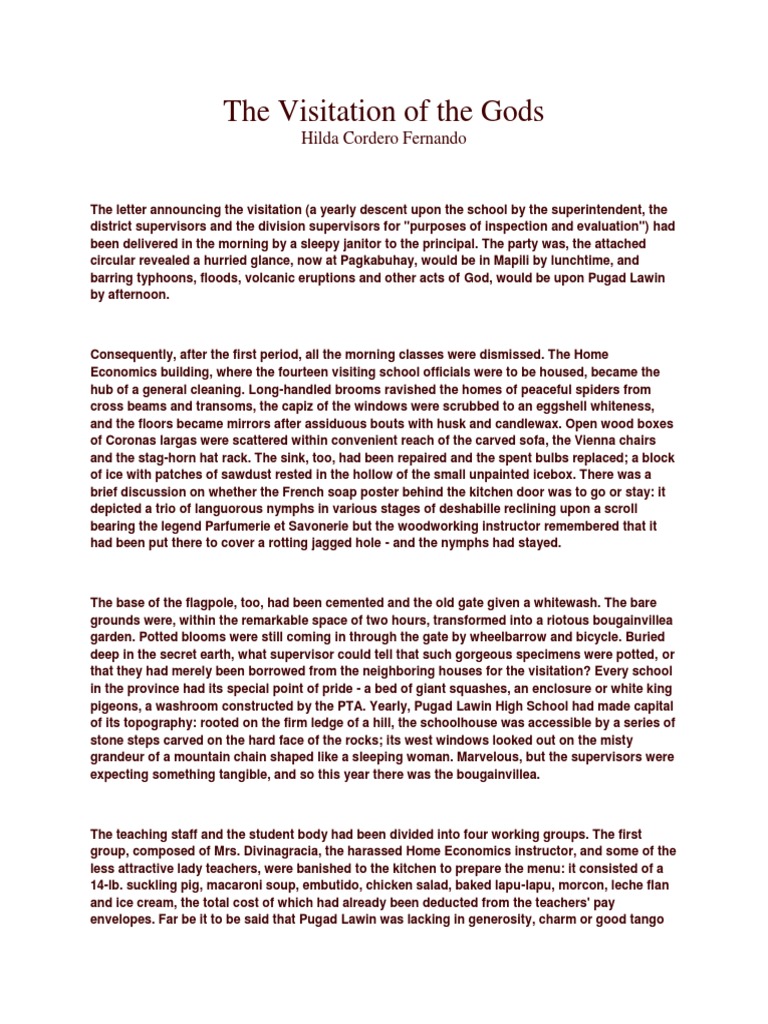 The Visitation of The Gods | Download Free PDF | Foods | Nature
