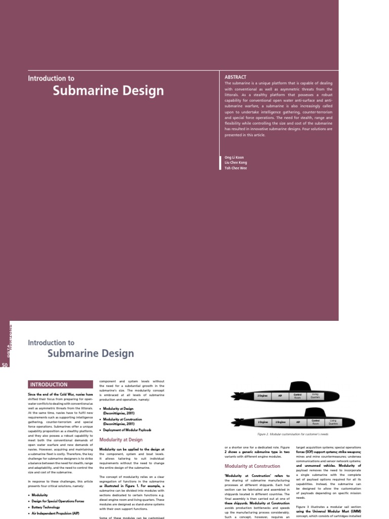 Introduction To Submarine Design | PDF | Lithium Ion Battery | Battery ...
