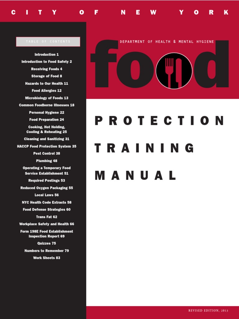Food Protection Training Manual | Download Free PDF | Foodborne Illness ...