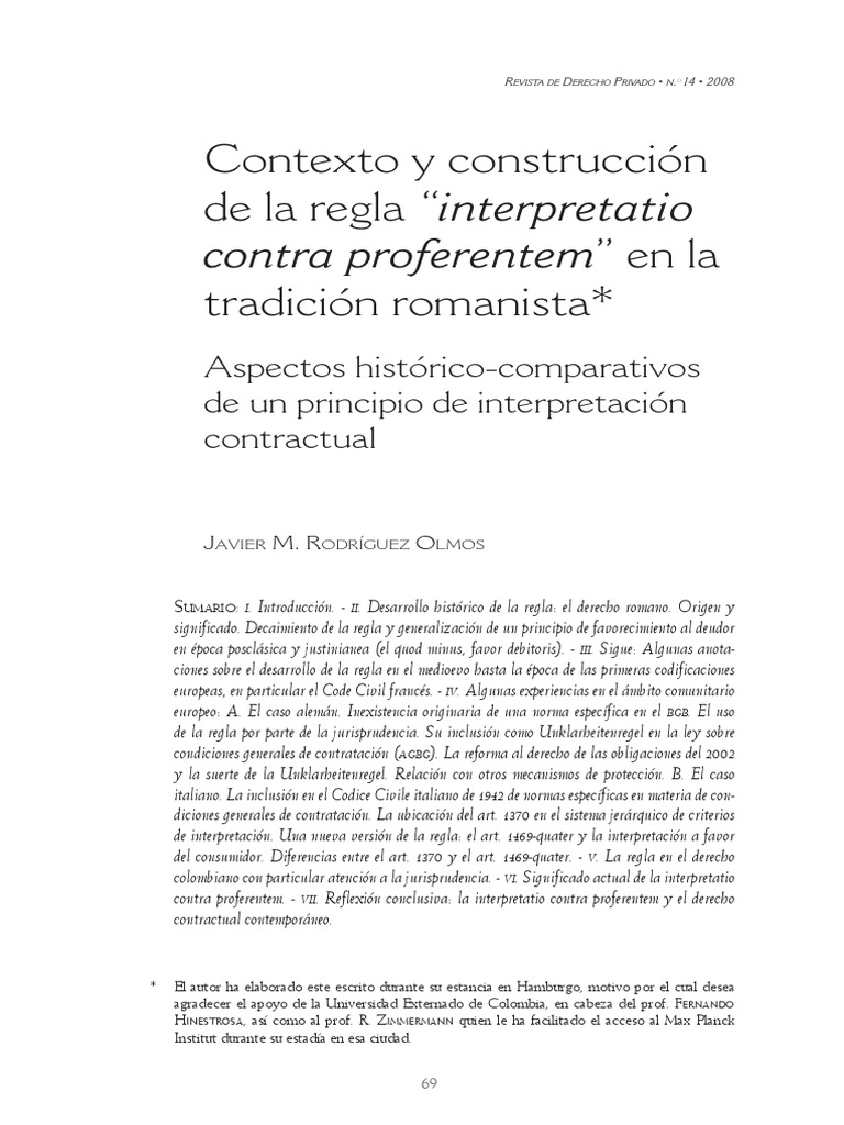 Interpretación contra proferentem en contratos | PDF | Ley romana | Virtud