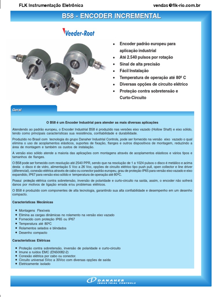 Cat Encoder Veeder Root B58 | PDF | Rede elétrica | Engenharia Elétrica
