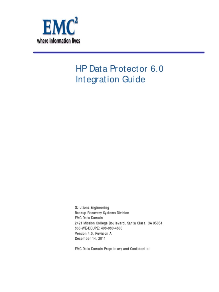 HP Data Protector Integration Guide 6.0 | PDF | Replication (Computing ...
