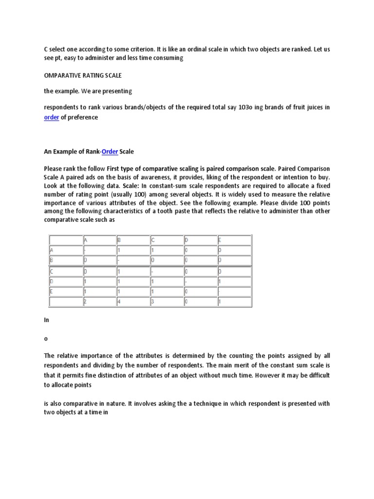 Order: An Example of Rank-Scale | Download Free PDF | Level Of ...