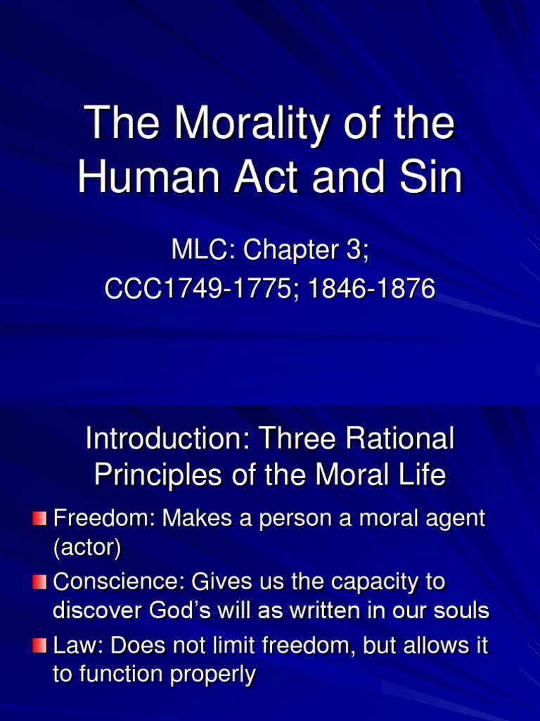 The Morality of The Human Act | PDF | Religious Ethics | Morality