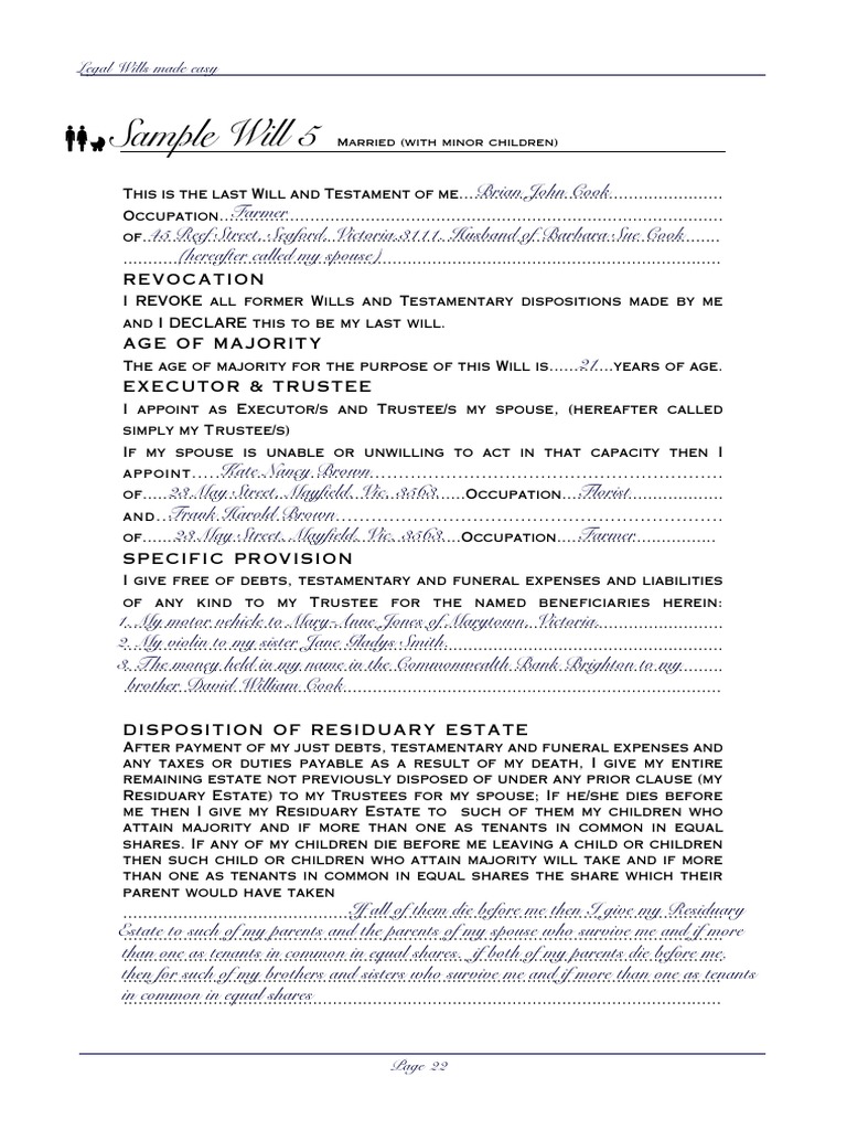 Sample Will Letter | PDF