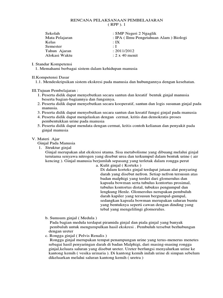 Contoh RPP Lengkap | PDF