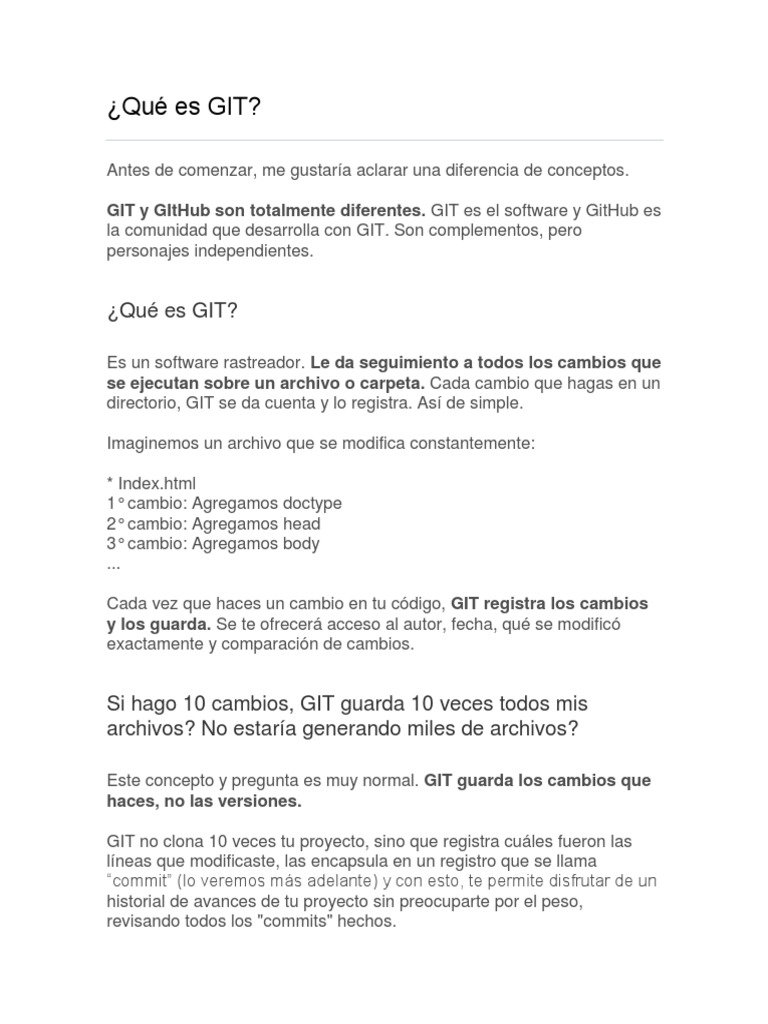 Introducción a GIT: Control de Versiones | PDF | Control de versiones ...