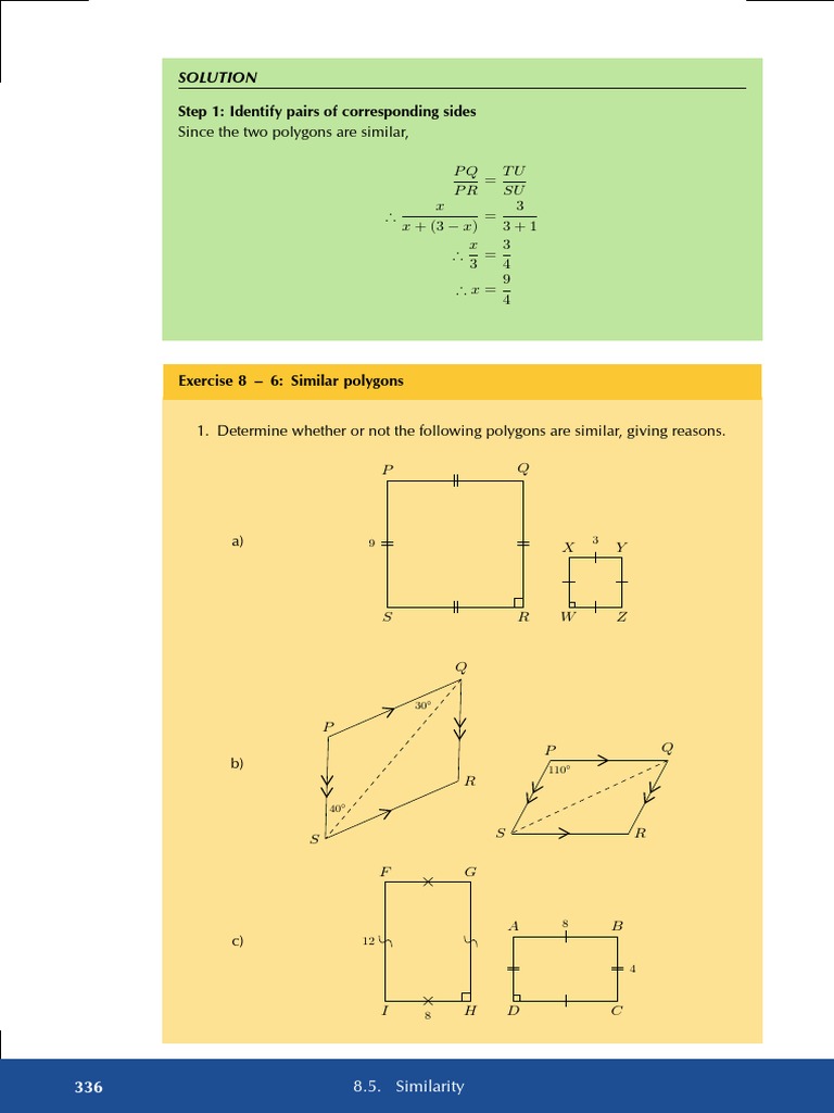 Similar Polygons and Their Properties | PDF