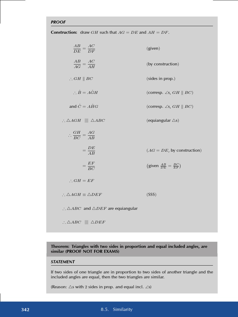Similarity Theorem Proof Overview | PDF