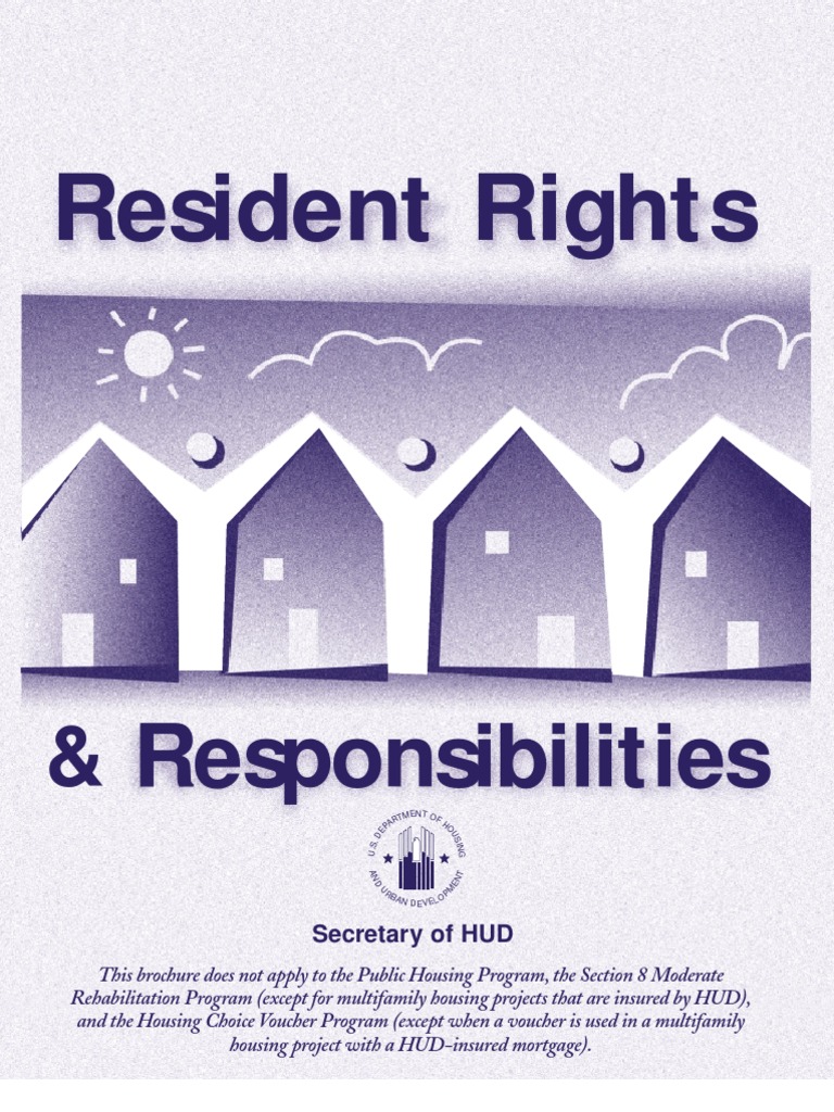 HUD Resident Rights and Responsibilities | Download Free PDF | Section ...