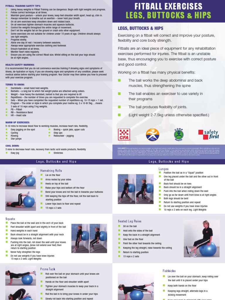 Cfa Fitball Legs 0310 Cfa | PDF | Human Anatomy | Musculoskeletal System