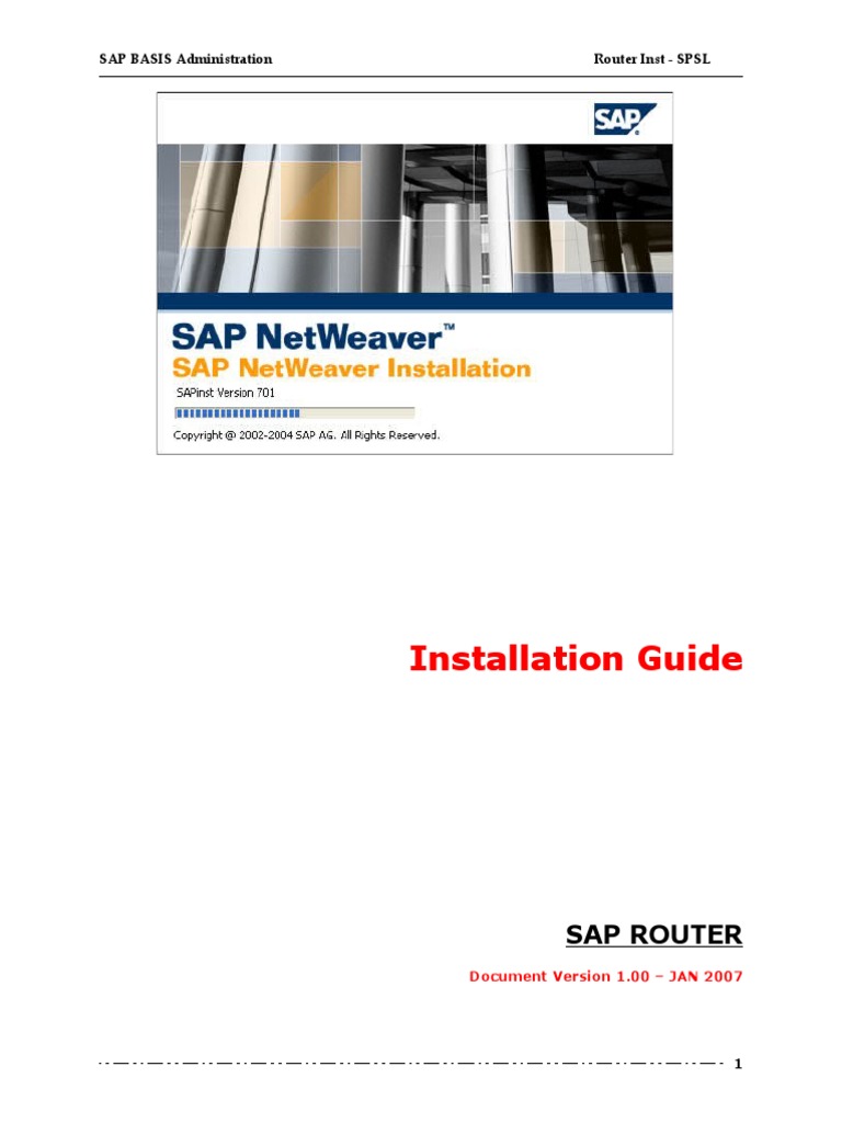 Installation Guide Sap Router Pdf Directory Computing Computer