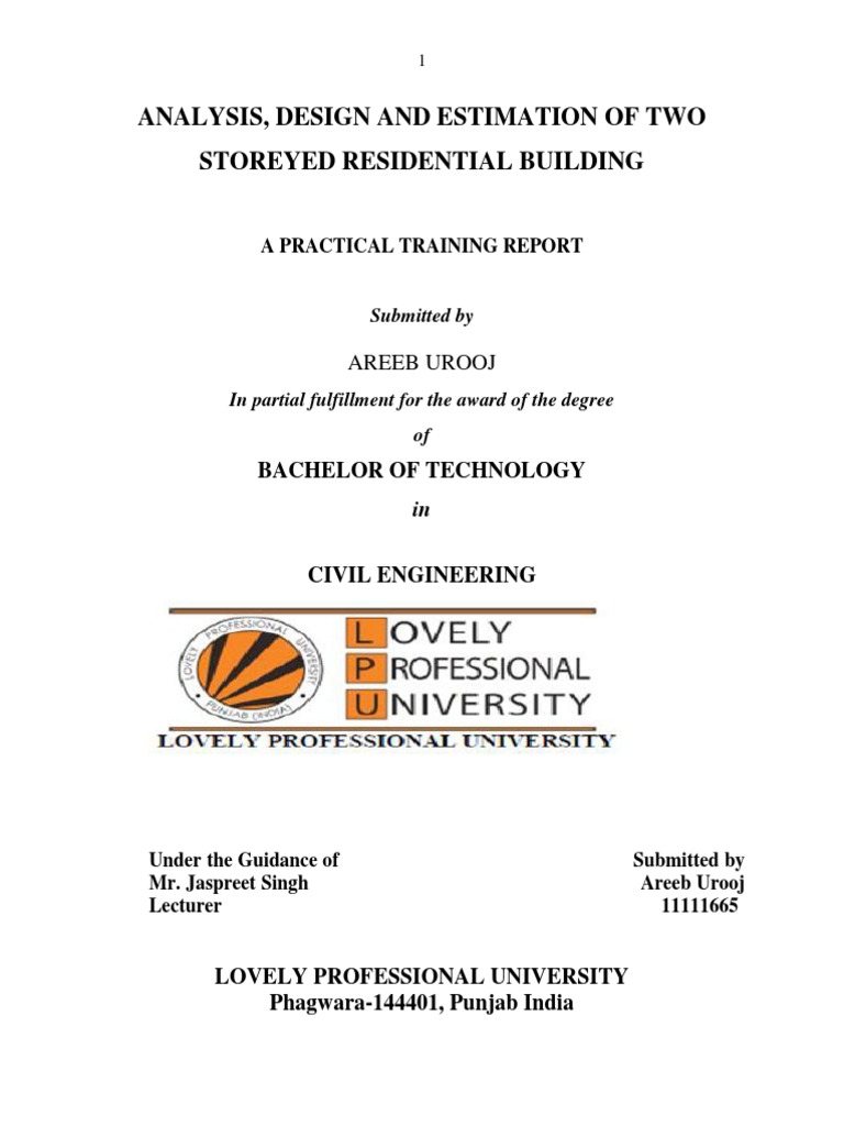 Building Project Report | PDF | Bending | Framing (Construction)