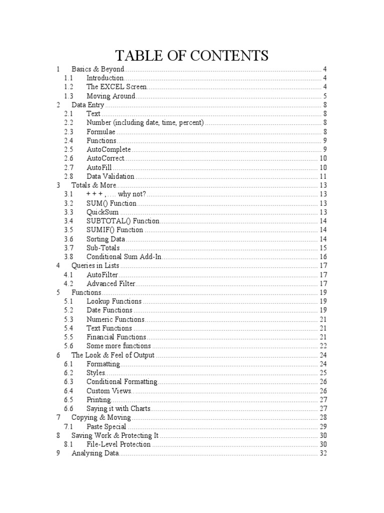 Excel Guide | Spreadsheet | Microsoft Excel