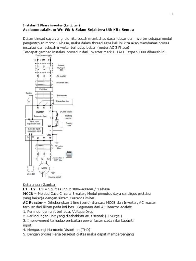 Instalasi dan Setting Inverter 3 Phase | PDF