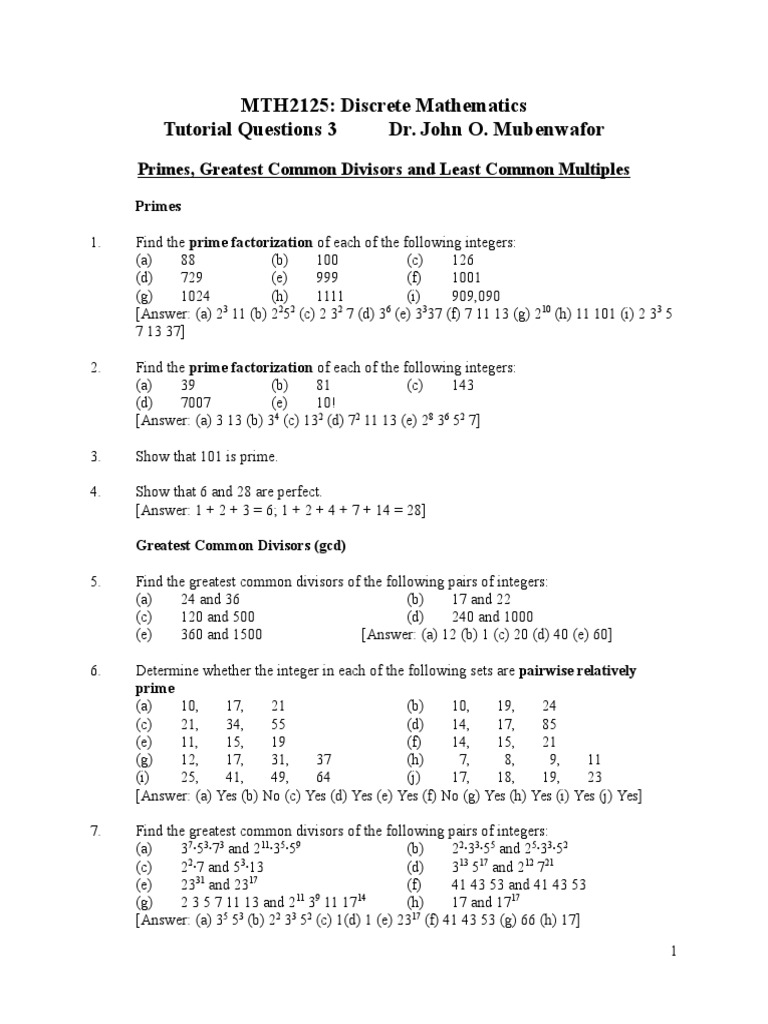 Math Prime Factorization | PDF | Abstract Algebra | Arithmetic
