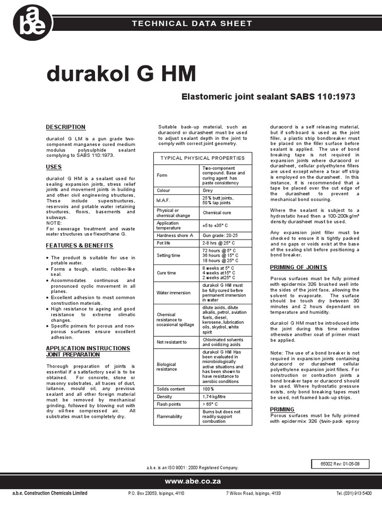 Durakol G HM | PDF | Combustion | Industries