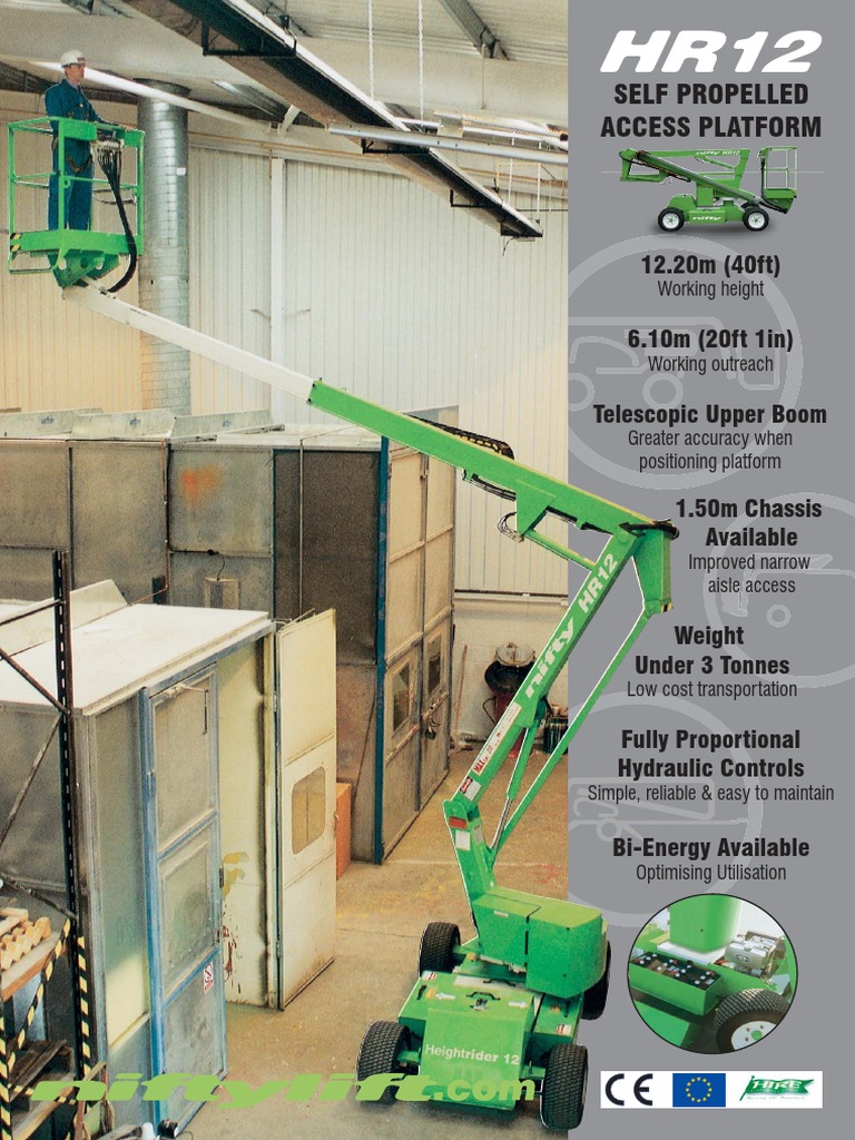 Niftylift HR12 Specifications Overview | PDF